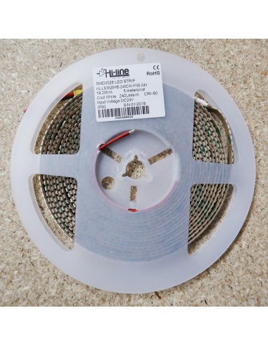 Cool white LED Strip 5m roll | High density | 240 LEDs / meter | CRI80